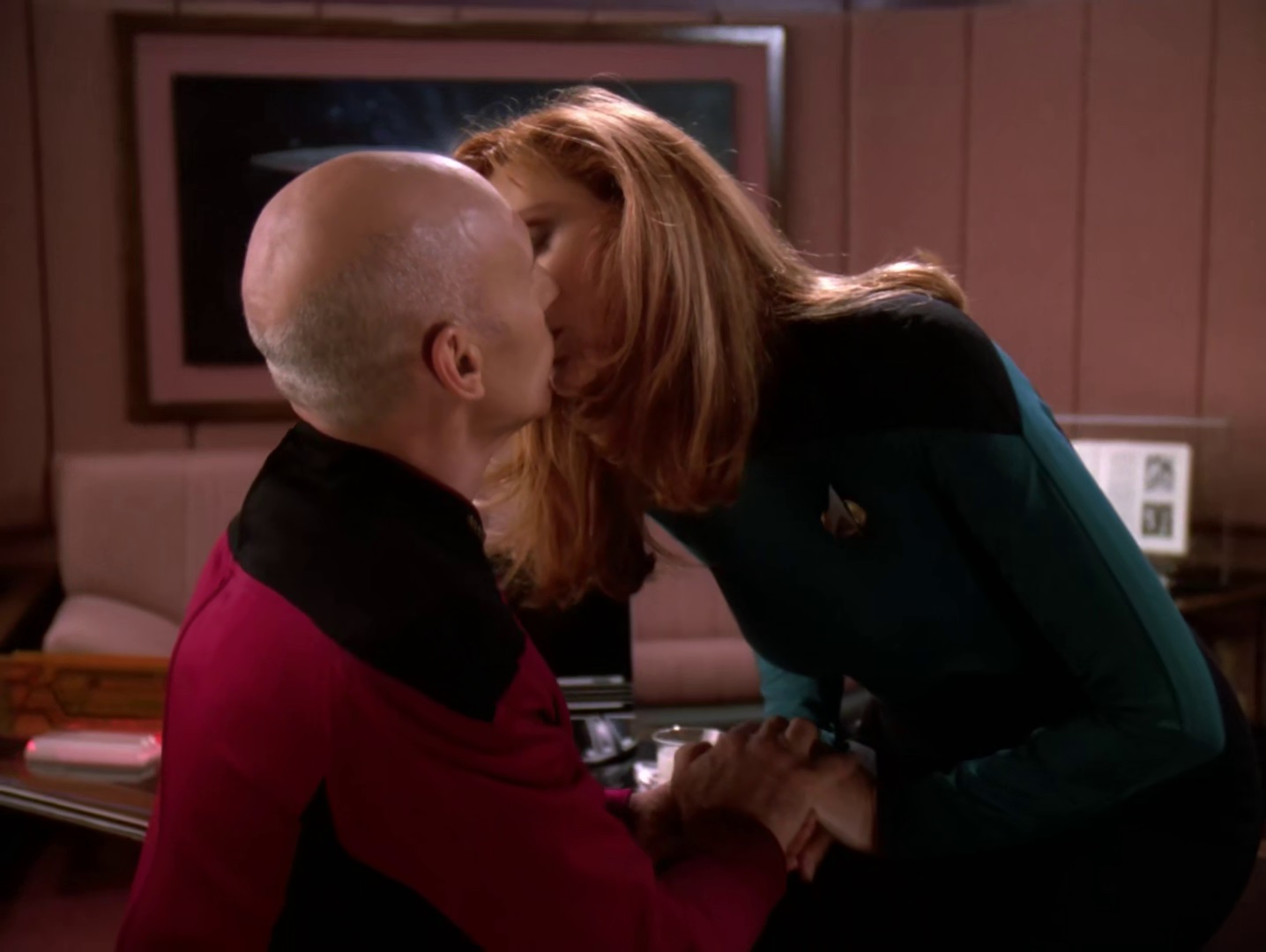 Image Jean Luc Picard And Beverly Crusher Confide Memory Alpha