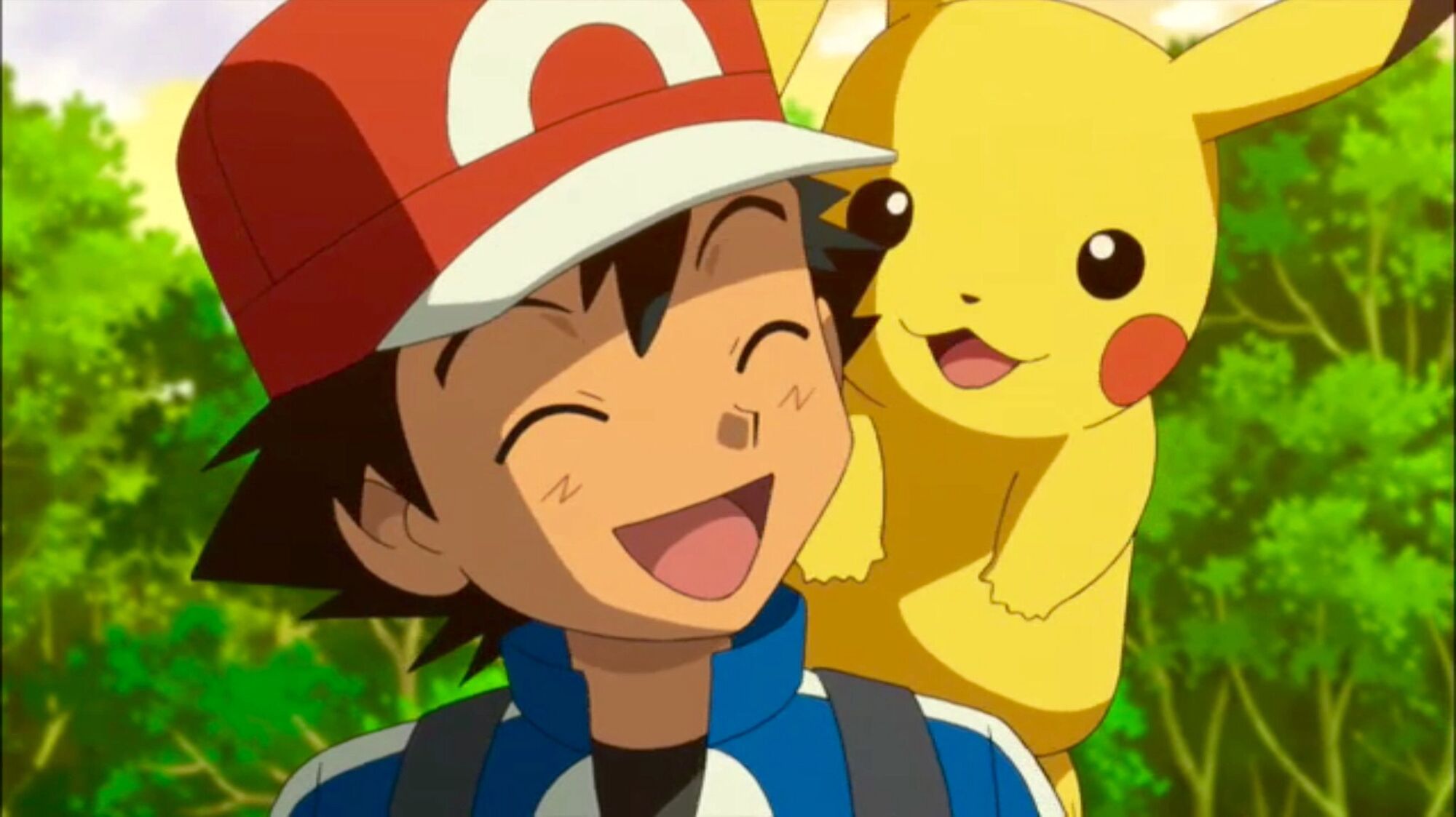 Image Ashs Laughing With Pikachu Heroes Wiki Fandom Powered By Wikia