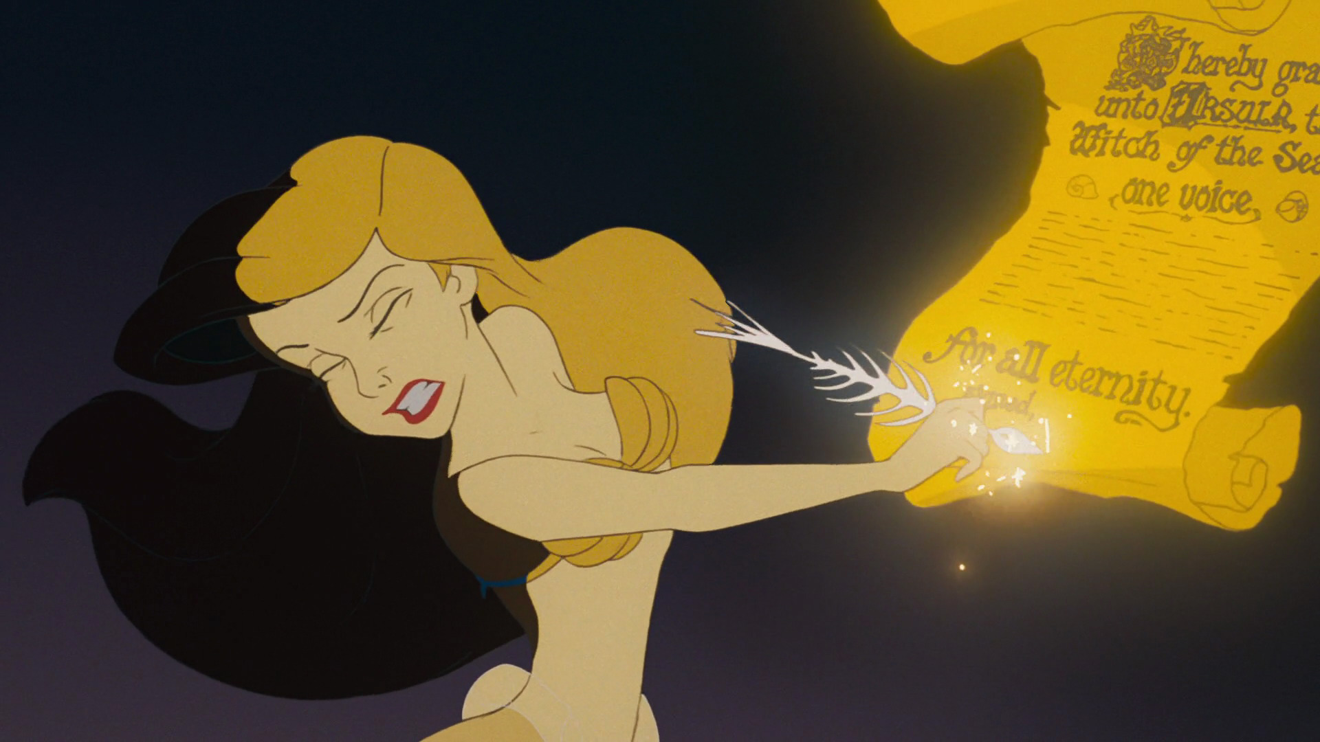 Image Ariel Signing Ursulas Contract Heroes Wiki Fandom Powered By Wikia