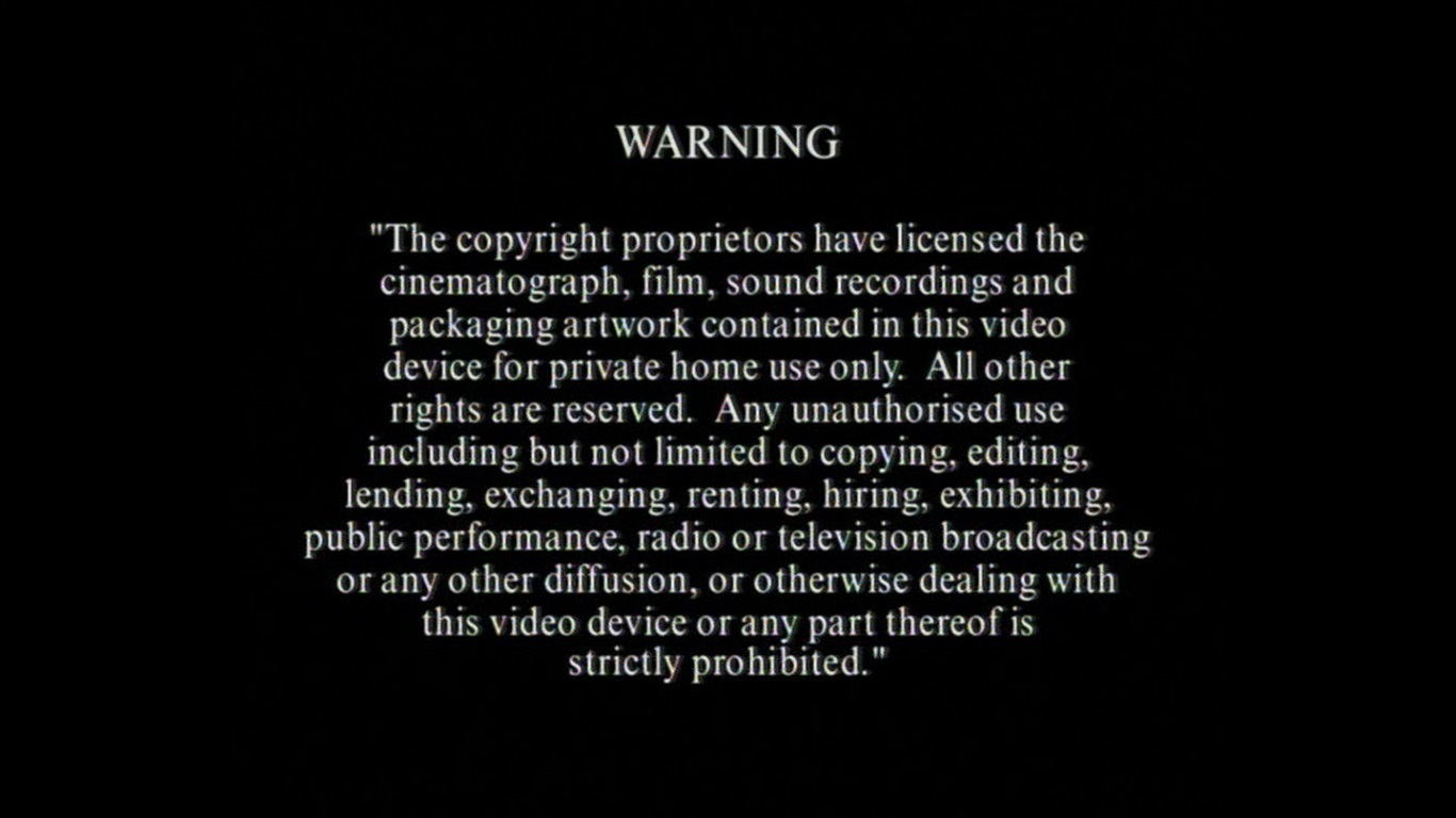 Image Hit Entertainment Warning 1997 The Fbi Warning Screens