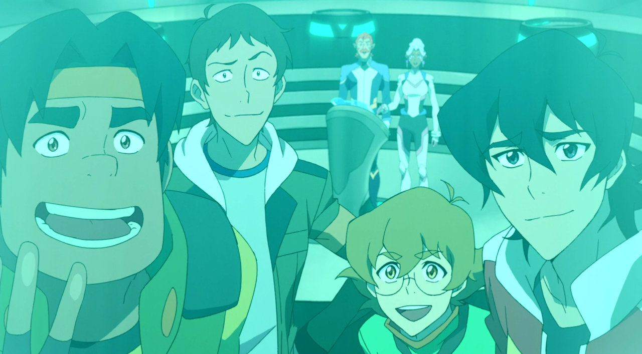 Image - Pidge, Lance, Keith, Hunk, Allura and Coran (Shiro's Escape ...