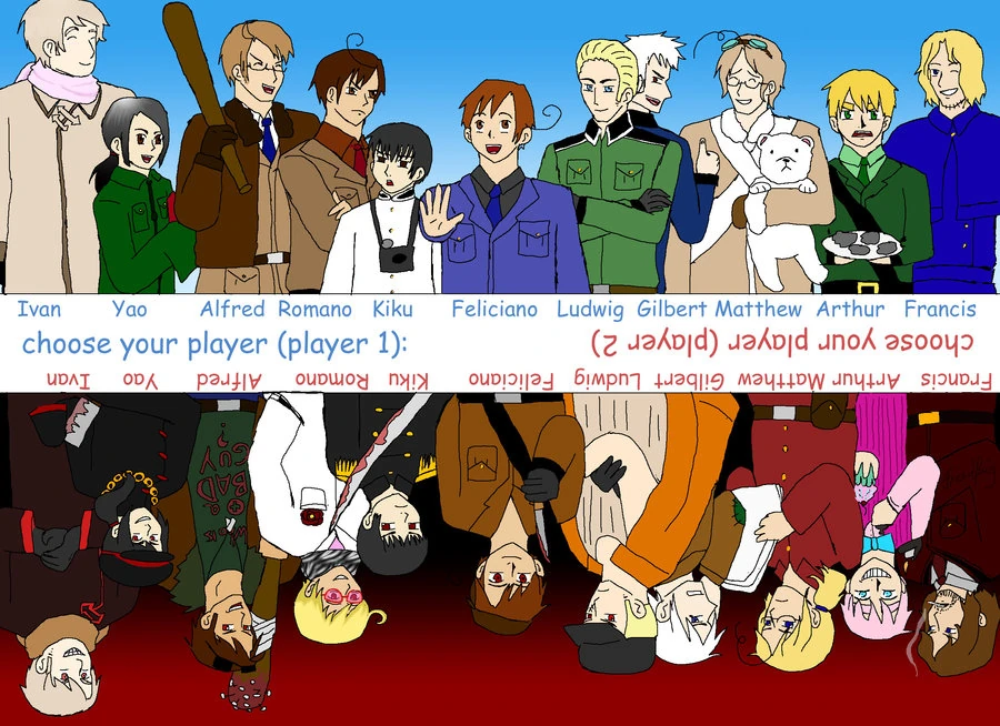Image - Hetalia 1p vs 2p by friedfairy-d5de0pd.jpg | 2P!Hetalia Wiki ...