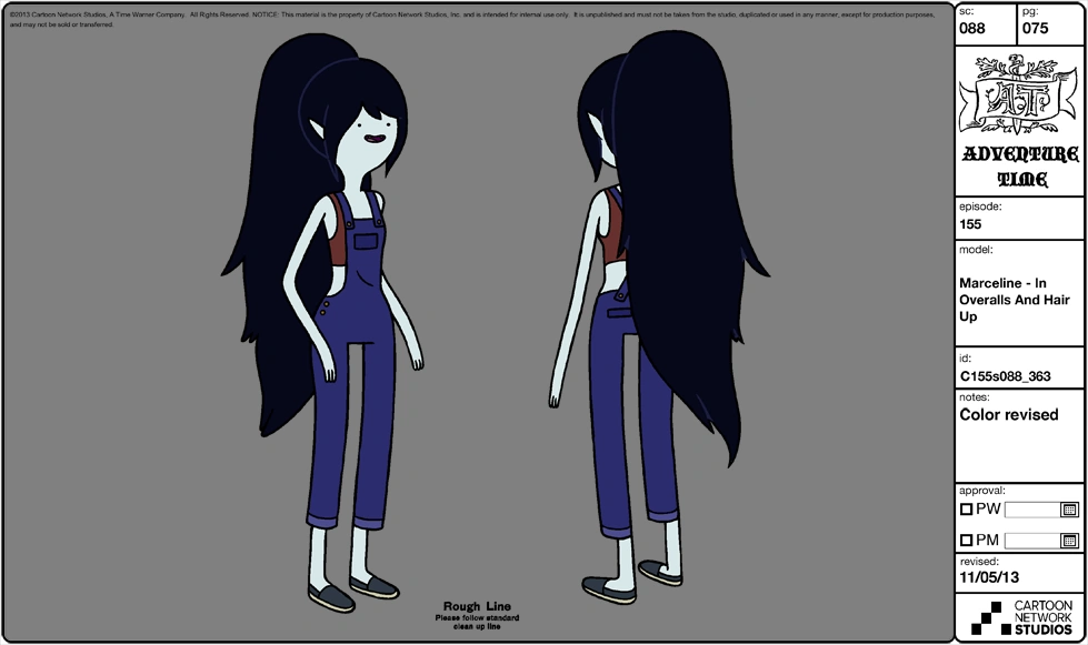Image - Modelsheet marceline inoveralls and hairup.png | Adventure Time ...