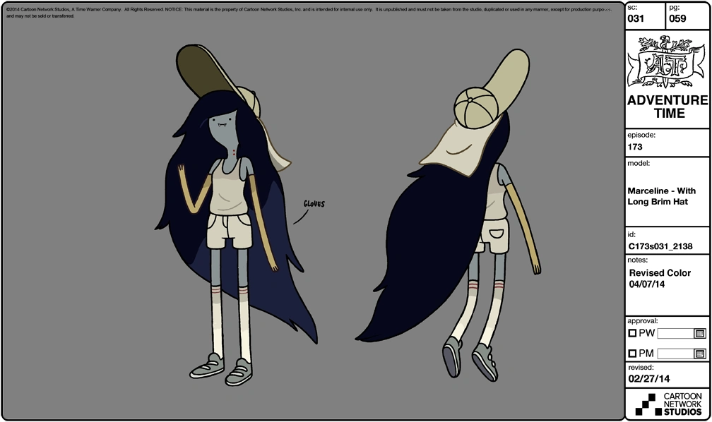 Image - Modelsheet marceline - withlongbrimhat.png | Adventure Time ...