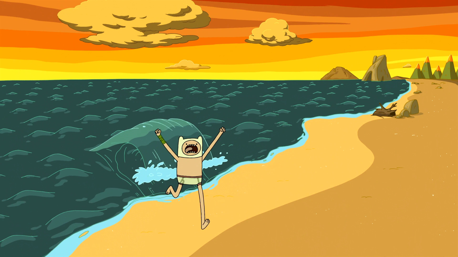 Image - S5e52 Finn running from wave.png | Adventure Time Wiki | FANDOM ...