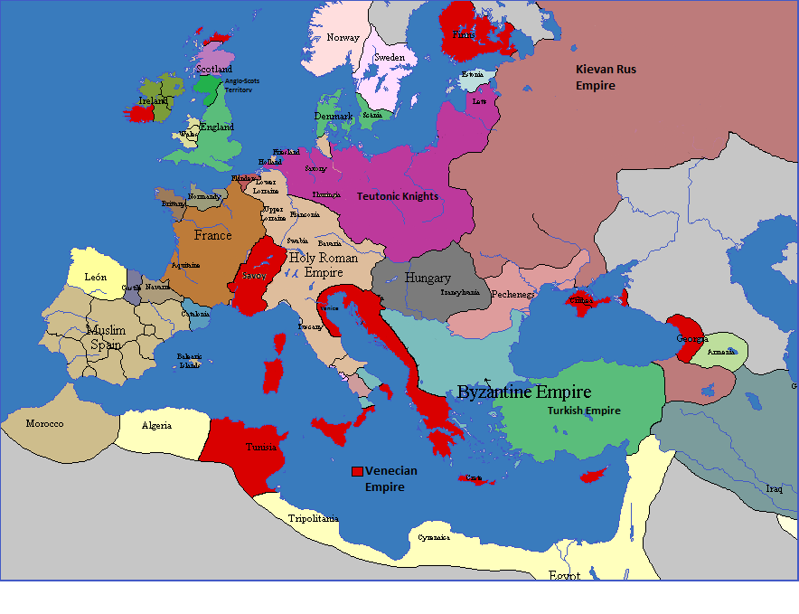 Image - Alternative Map of Europe 1300.png | Alternative History ...