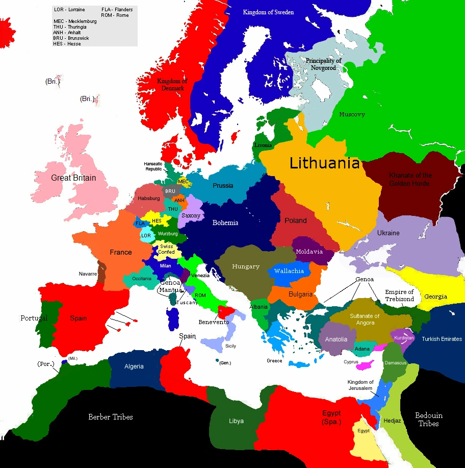 Europe 1430, 1492-1522 (Map Game) | Alternative History | FANDOM ...