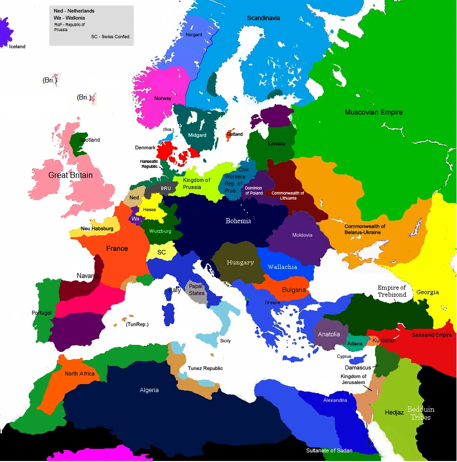 Europe 1430, 1709-1739 (Map Game) | Alternative History | Fandom ...