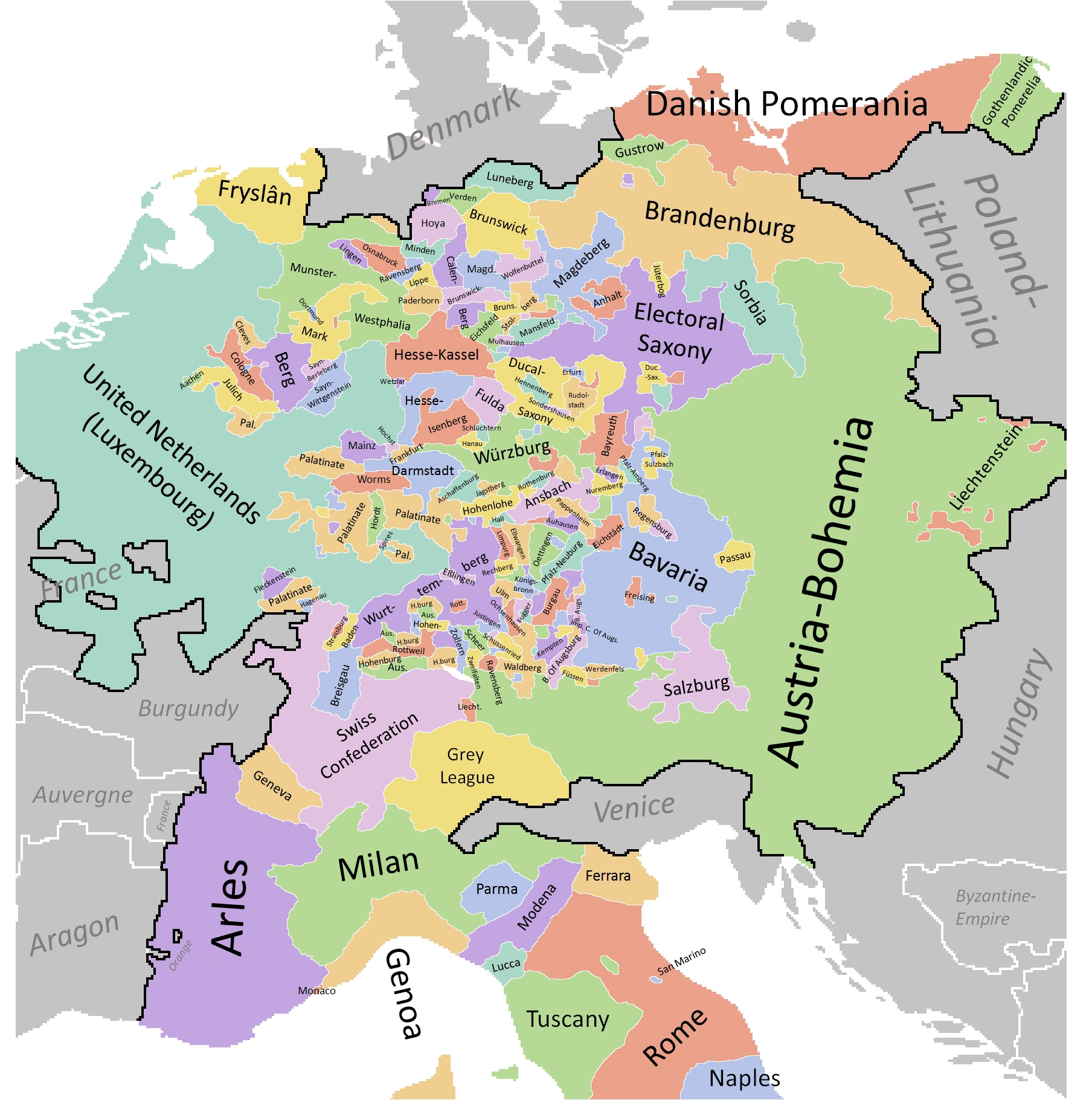 Kalmar Union Map