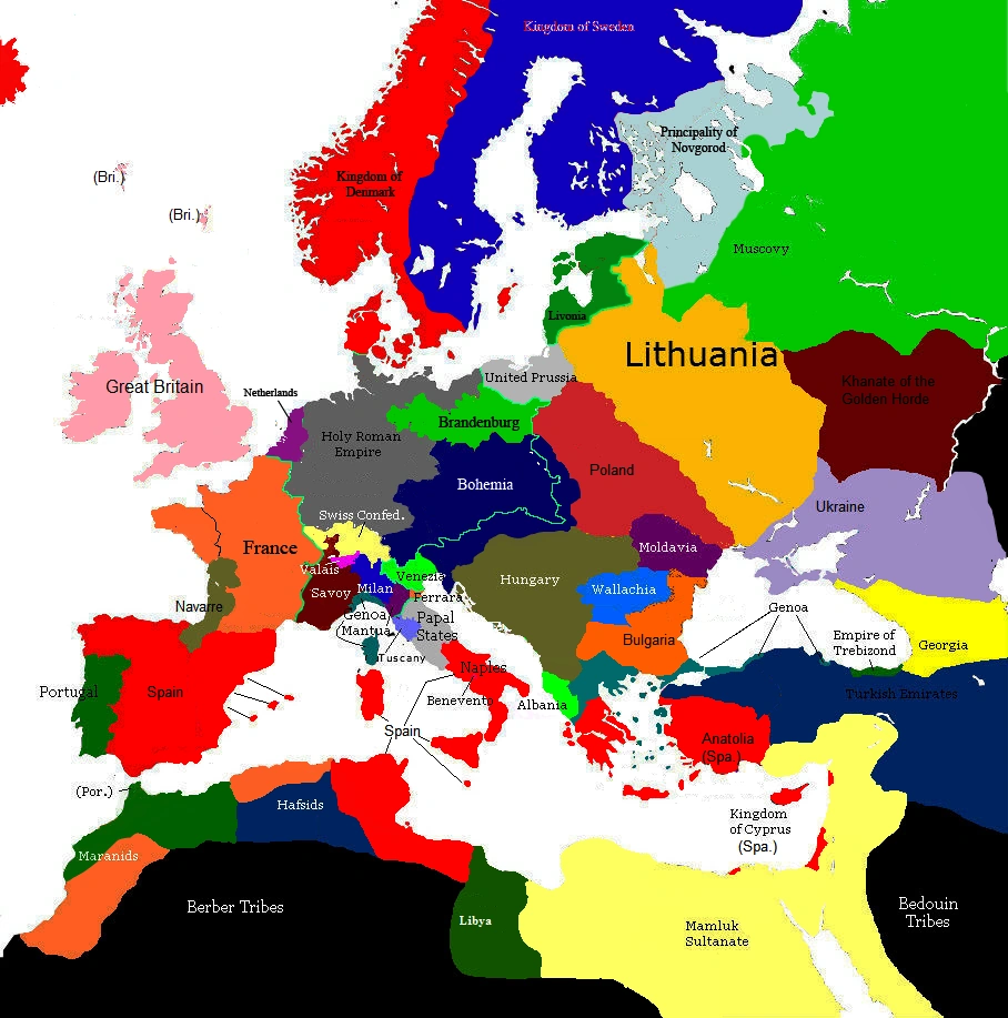 Europe 1430, 1461-1491 (Map Game) | Alternative History | Fandom ...