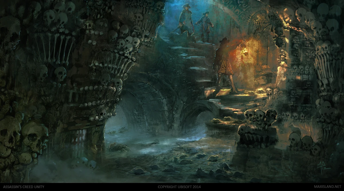 Image - ACU Catacombs - Concept Art.jpg | Assassin's Creed Wiki ...