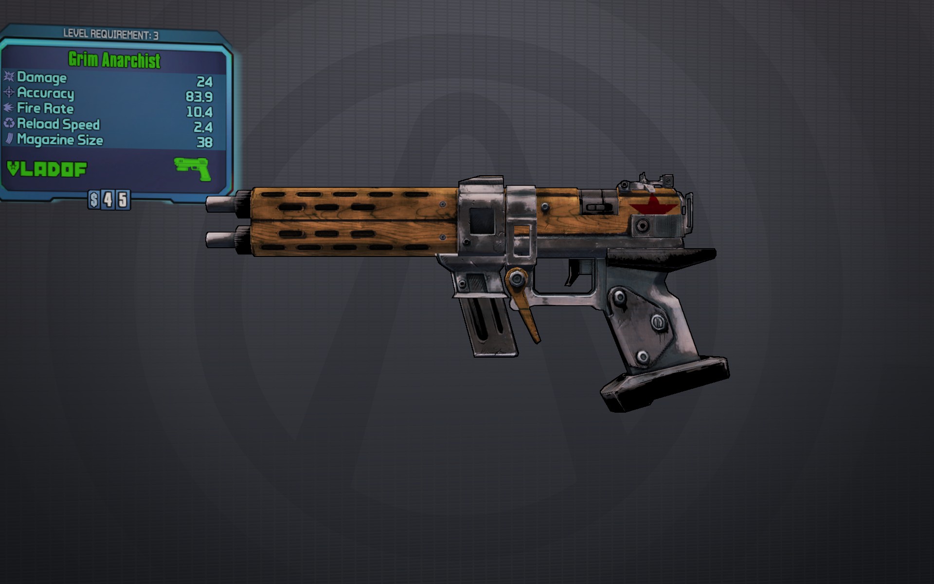 Anarchist Pistol Borderlands Wiki Fandom Powered By Wikia