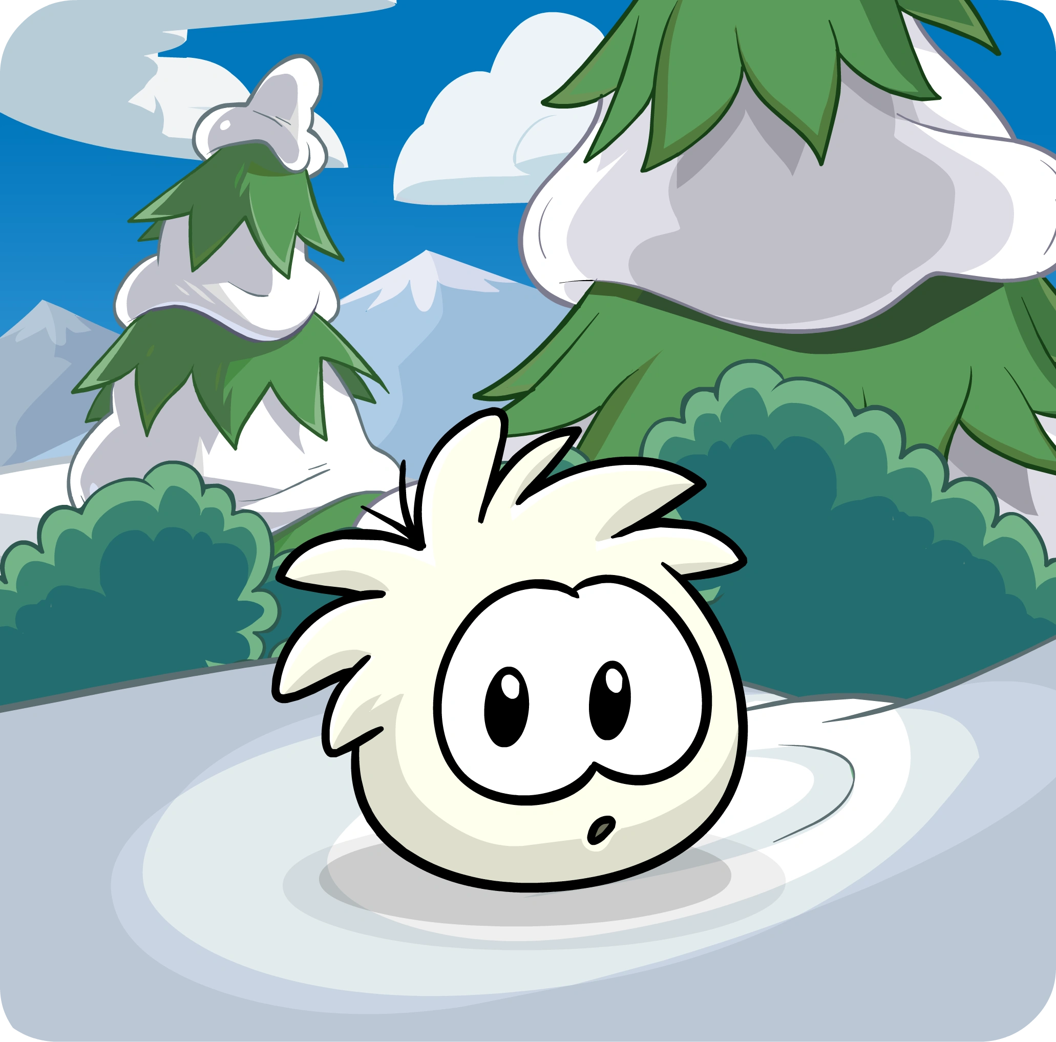 Image - Puffle Party 2013 Transformation Puffle White.png | Club ...