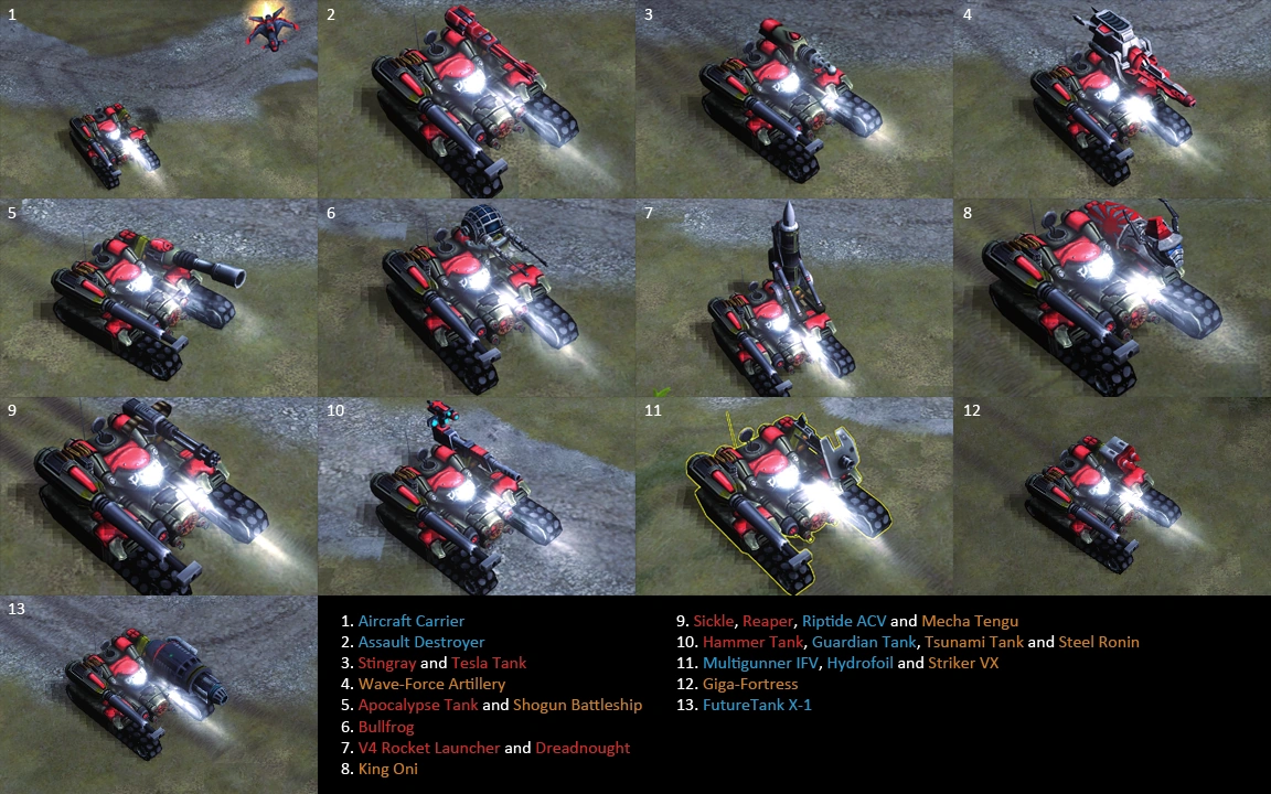 Image - RA3 Hammer Tank Variants.png | Command and Conquer Wiki ...