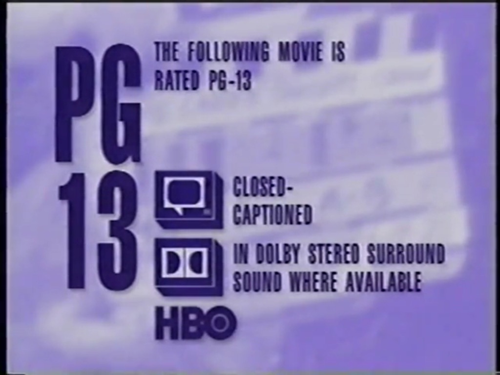 Image Hbo Pg 13 Rating Bumper 1994 1997 Company Bumpers Wiki