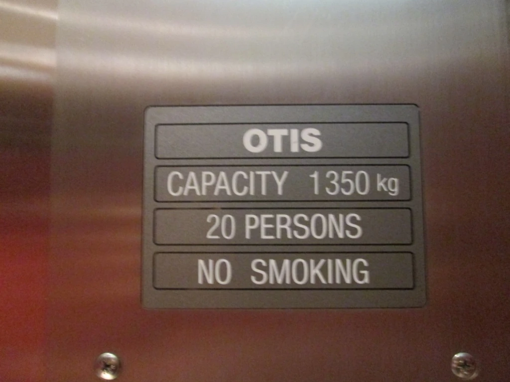 Image - OTIS capacity badge SS1.JPG | Elevator Wiki | FANDOM powered by Wikia