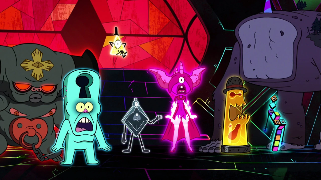 Image - S2E18 Bill's friends shocked.jpg | Gravity Falls Wiki | FANDOM ...