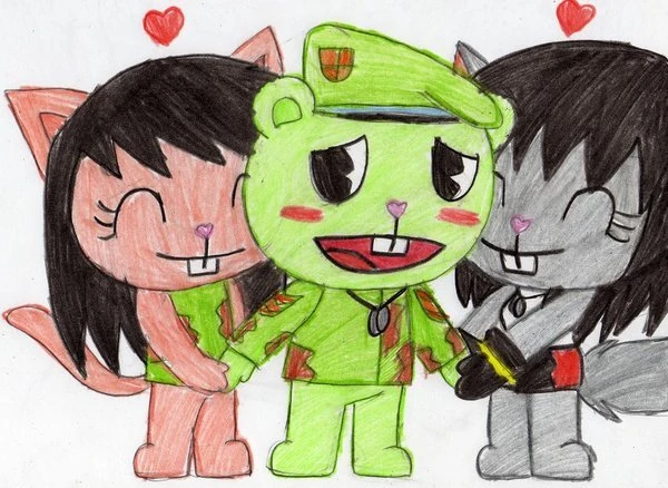 Image - Cata Ale and Flippy AT by AleEvilSoldier.jpg | Happy Tree ...