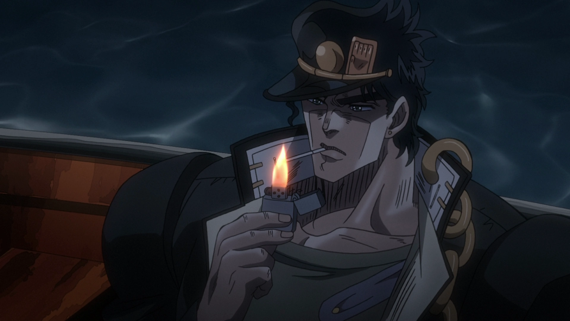 Image - Jotaro smoking anime.png | JoJo's Bizarre Encyclopedia | Fandom ...