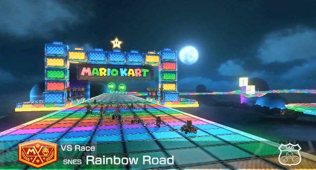 Rainbow Road (Super Mario Kart) | MarioWiki | Fandom powered by Wikia