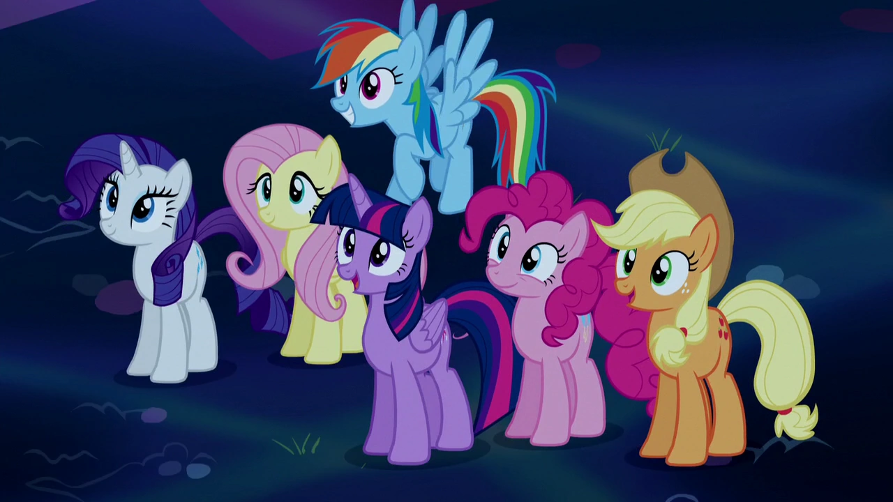 Image - Mane Six happy for Princess Luna S5E13.png | My Little Pony ...