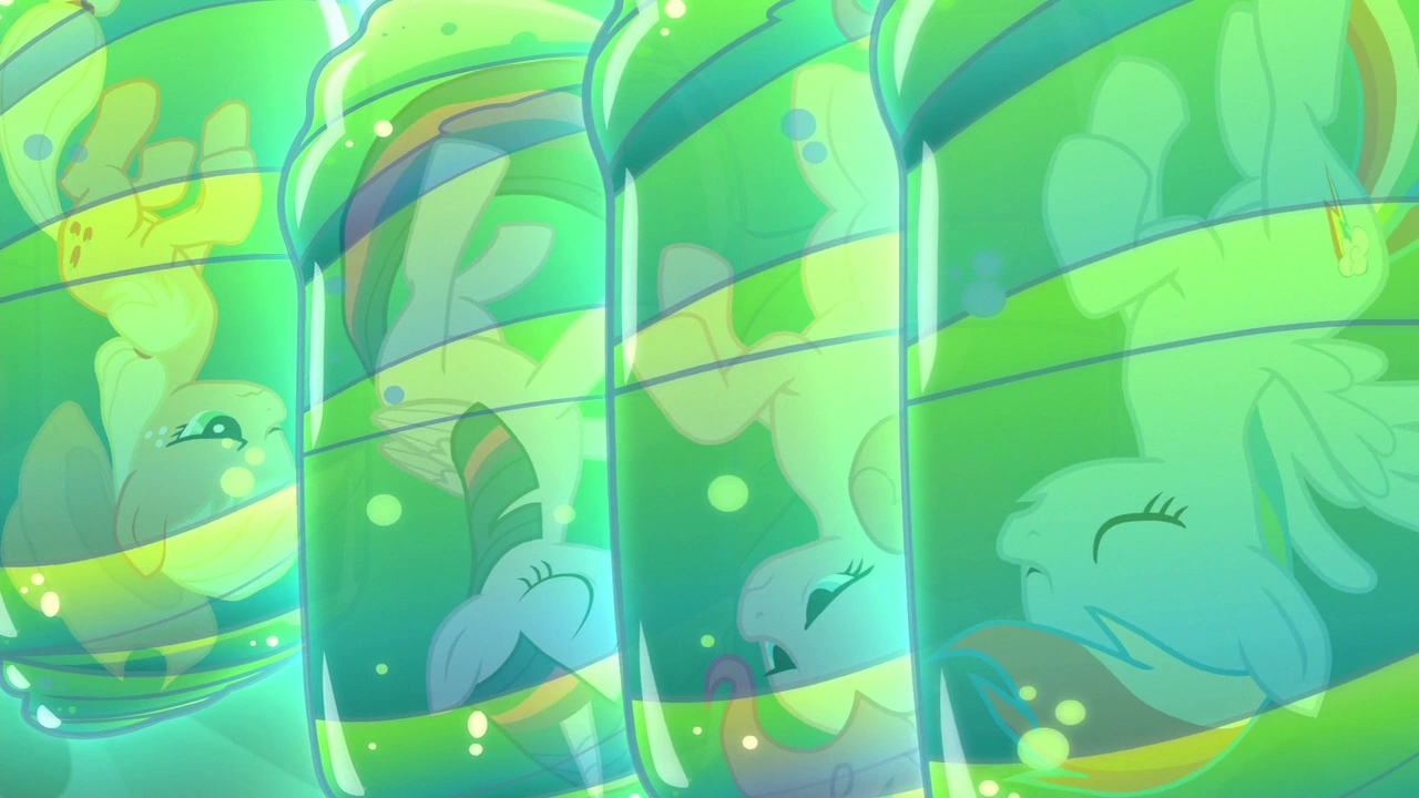 Image - AJ, Twilight, Pinkie, and Rainbow trapped in cocoons S6E26.png ...