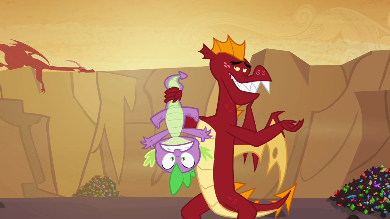 Image - Garble holds Spike upside down S02E21.png | My Little Pony ...