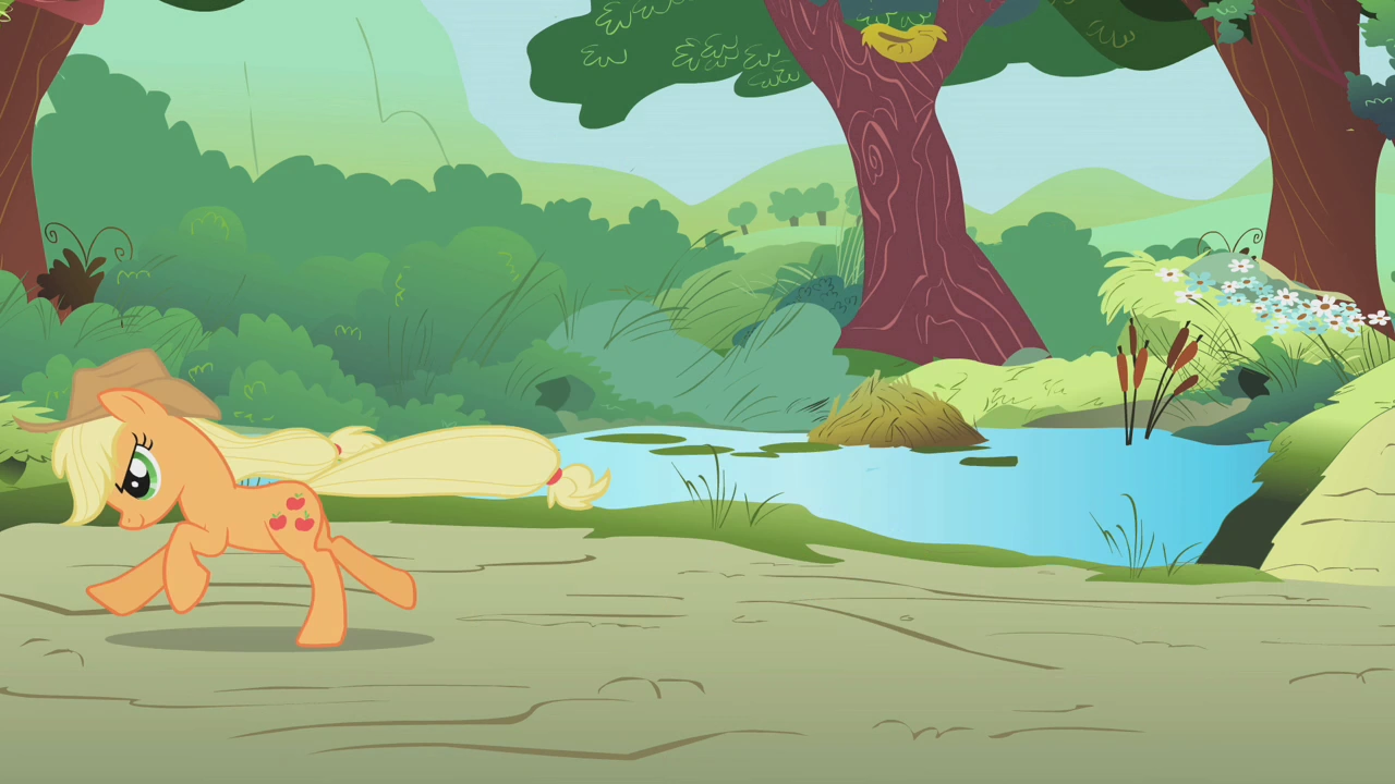 Image - Applejack running by pond S01E10.png | My Little Pony ...