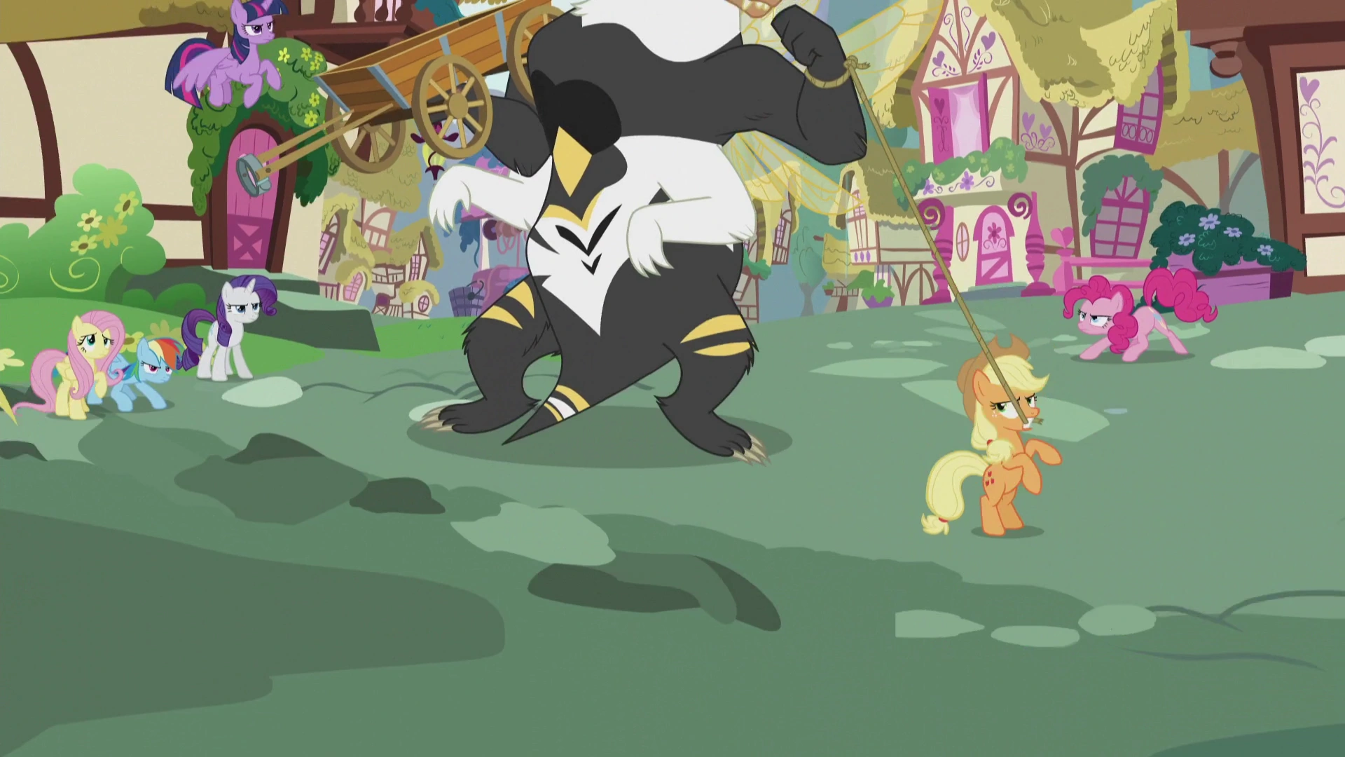 Image - Applejack restraining the bugbear S5E9.png | My Little Pony ...