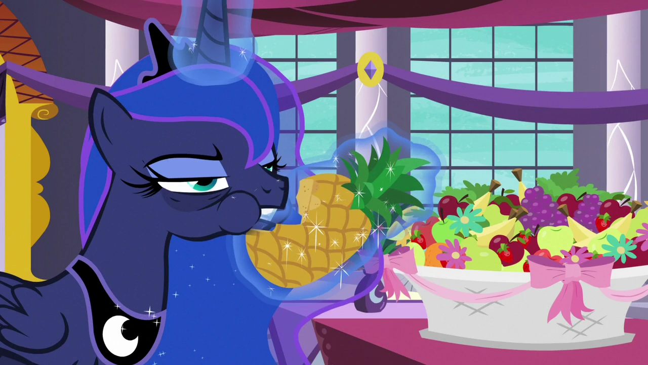 Image - Princess Luna biting into a pineapple S7E10.png | My Little ...