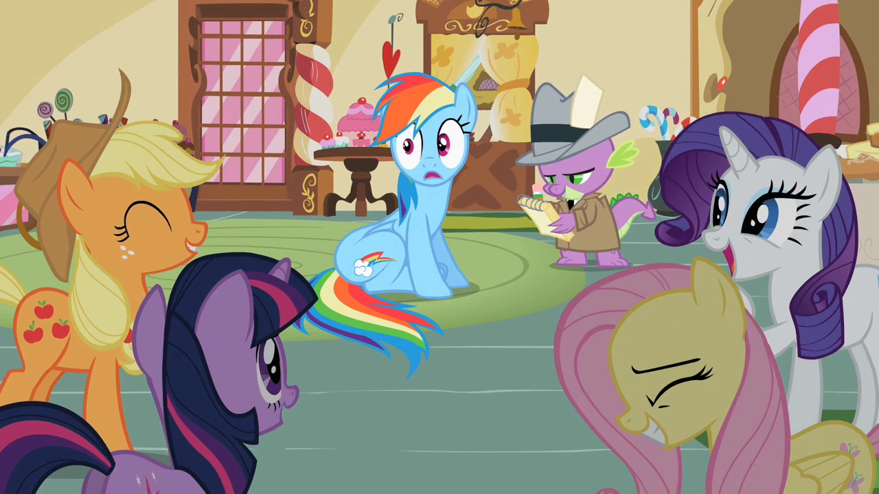 Image - Group laughing at Rainbow Dash S2E08.png | My Little Pony ...