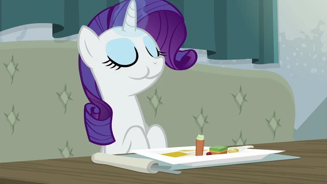 Image - Rarity eating the restaurant food S6E12.png | My Little Pony ...