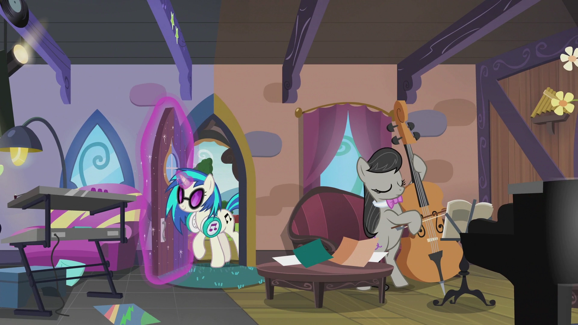 Image - DJ Pon-3 enters the house S5E9.png | My Little Pony Friendship ...