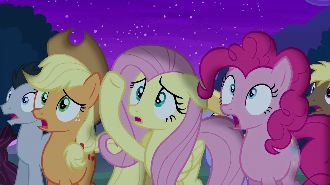 Image - Applejack, Fluttershy, and Pinkie in shock S6E6.png | My Little ...