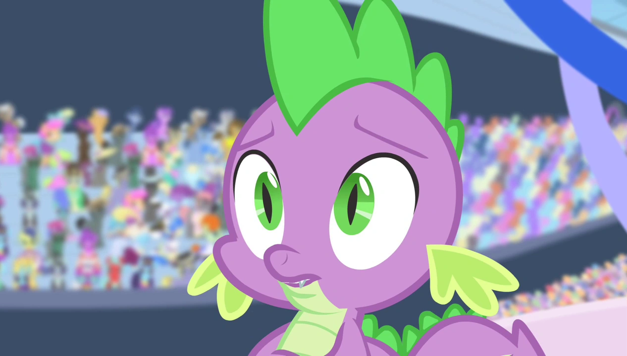 Image - Spike surrounded by staring ponies S4E24.png | My Little Pony ...