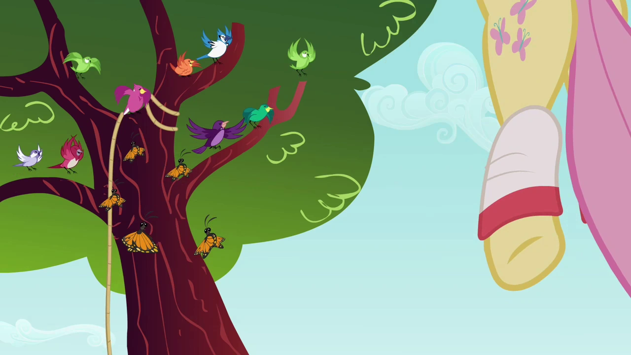 Image - Butterflies and birds at trees S2E22.png | My Little Pony ...