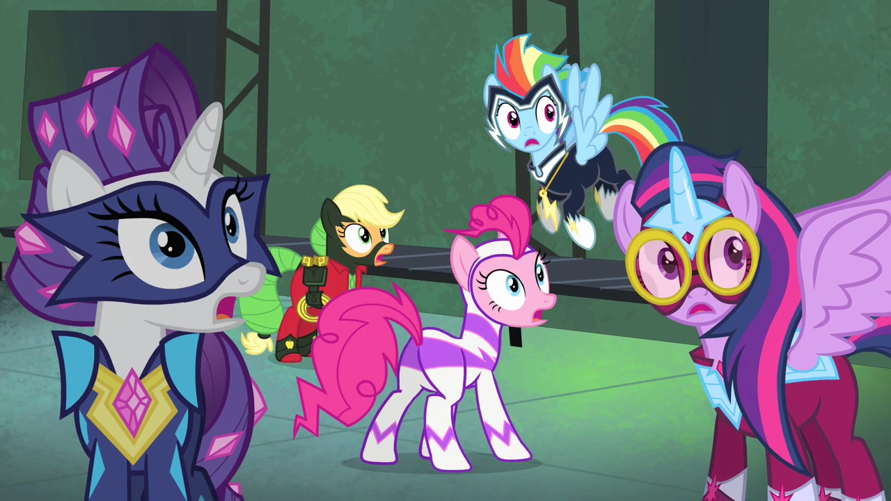 Image - Power Ponies looking surprised S4E06.png | My Little Pony ...