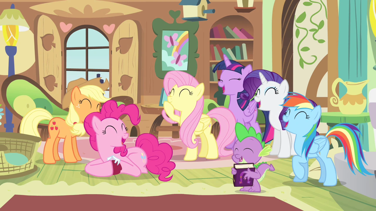 Image - Ponies and Spike laughing S4E07.png | My Little Pony Friendship ...