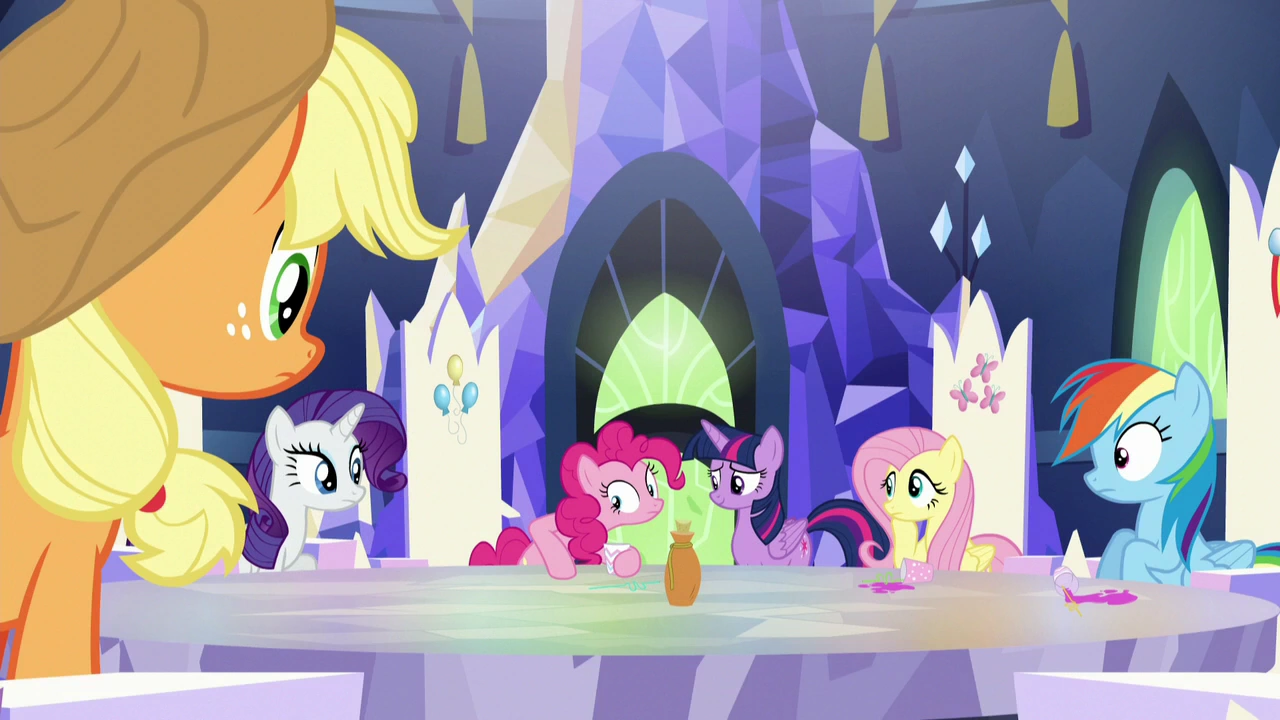 Image - Main ponies staring at Pinkie S5E22.png | My Little Pony ...