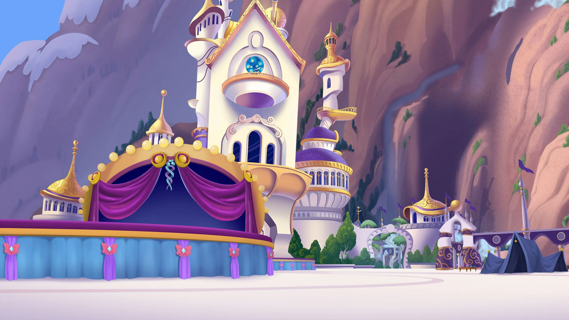 Image - MLP The Movie background art - Friendship Festival stage side ...