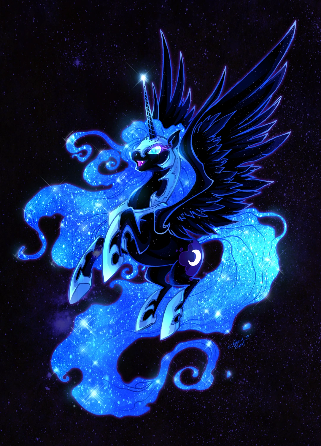 Image - Nightmare Moon by artist-deludedcon.png | My Little Pony Fan ...