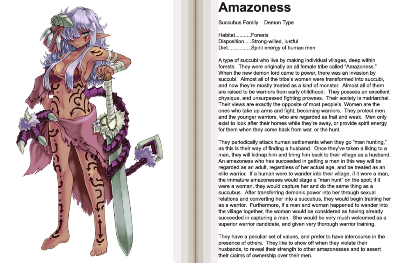 Image - Amazoness.PNG | Monster Girl Encyclopedia Wiki | FANDOM powered ...