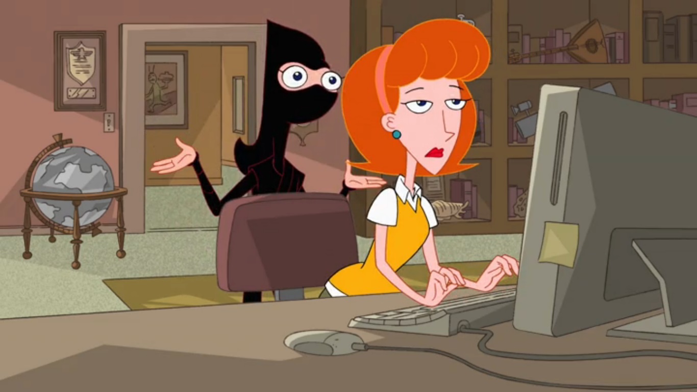 Image Ninja Candace Interrupting Linda Phineas And Ferb Wiki Fandom Powered By Wikia