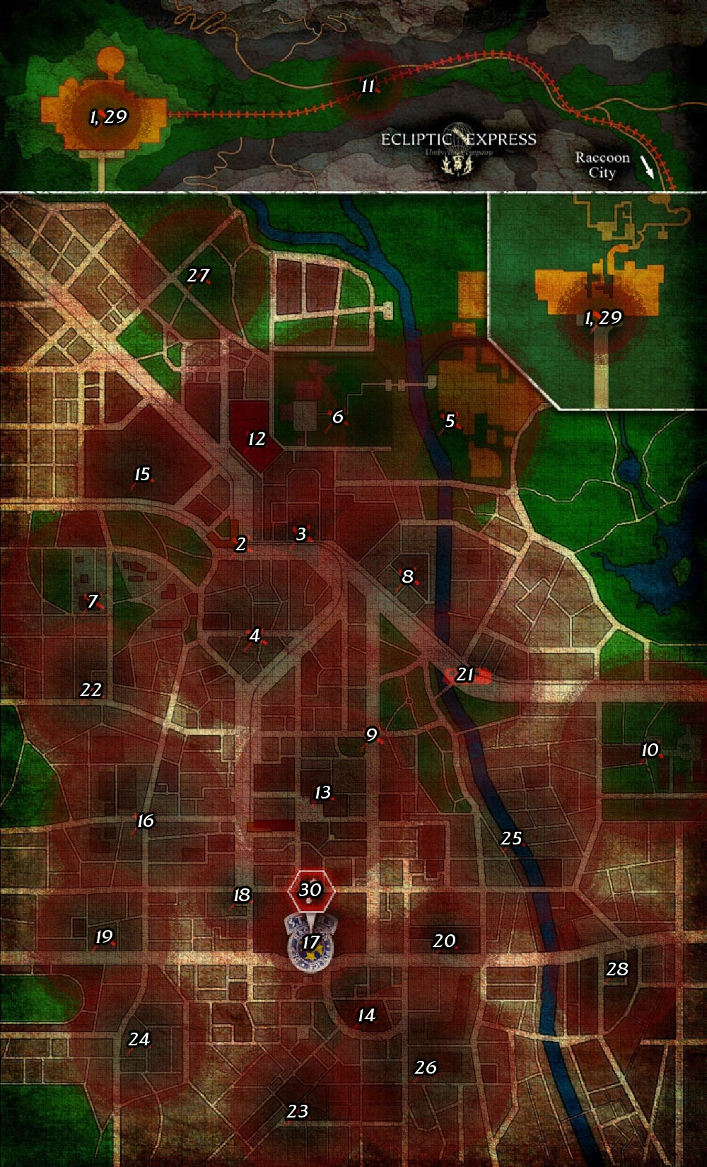 Image - RE0HD Raccoon City Recontagion fan map.png | Resident Evil Wiki ...