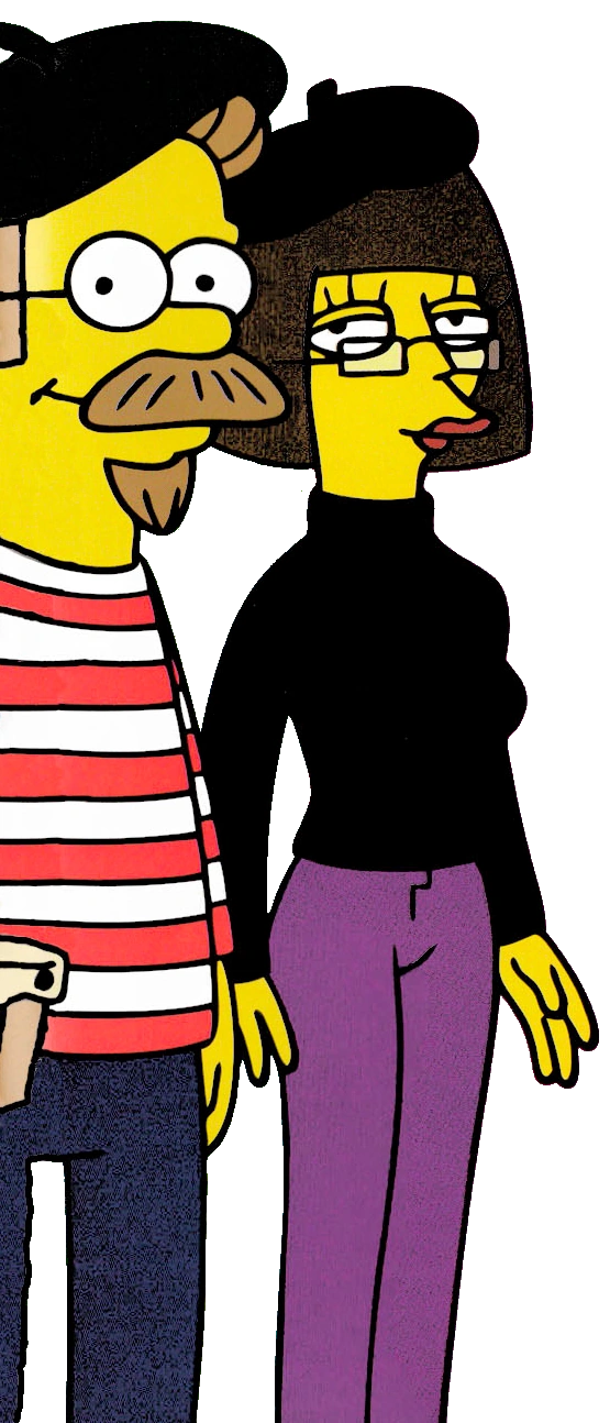 Agnes And Papa Flanders | Simpsons Character Guide Wiki | Fandom ...