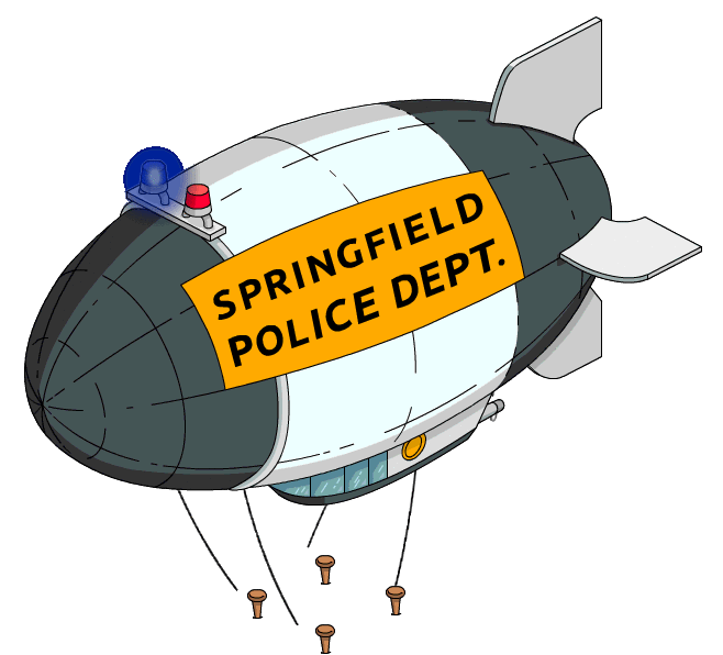 Image - Springfield Police Department Blimp Tapped Out.gif | Simpsons ...