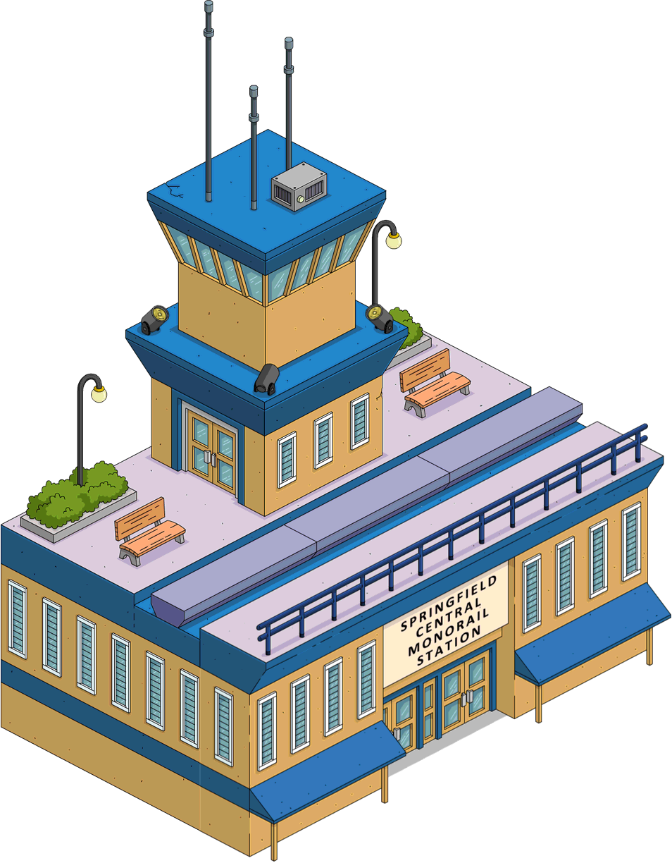 Monorail Station The Simpsons Tapped Out Wiki Fandom Powered By Wikia