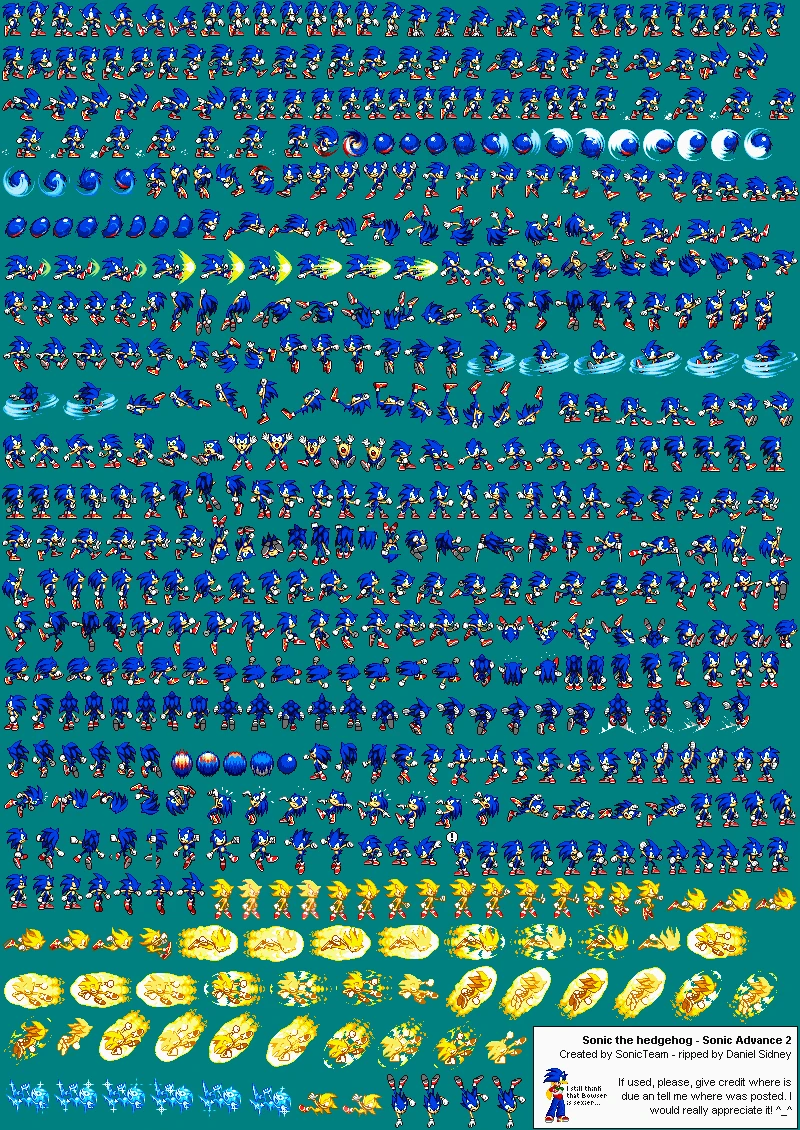 Image - Sonic Sprite Sheet.gif | Sonic News Network | Fandom powered by ...