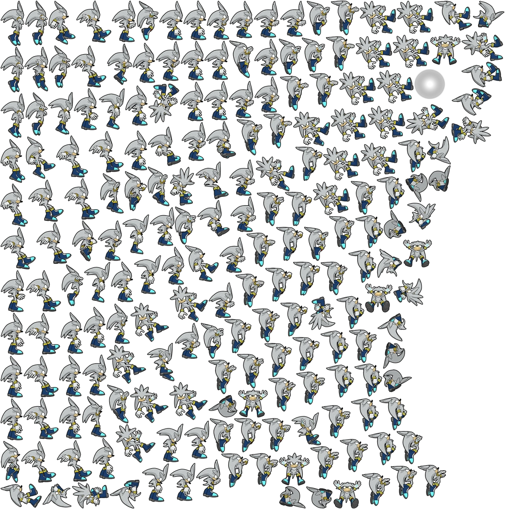 Hyper Silver The Hedgehog Sprites Dash's 2D Adventure: Sprite