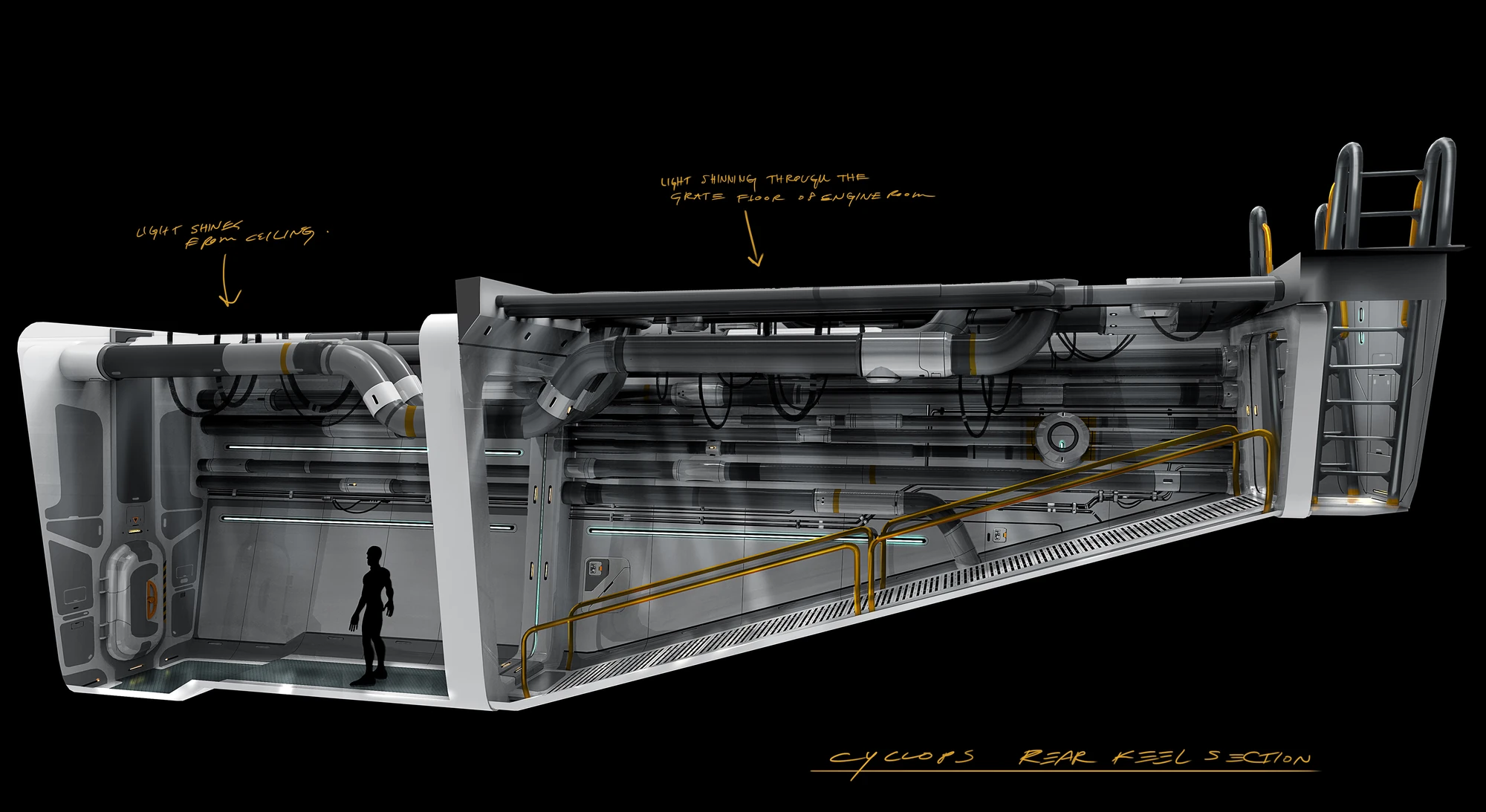 Image - Cyclops Interior RearKeelSection01b.jpg | Subnautica Wiki ...